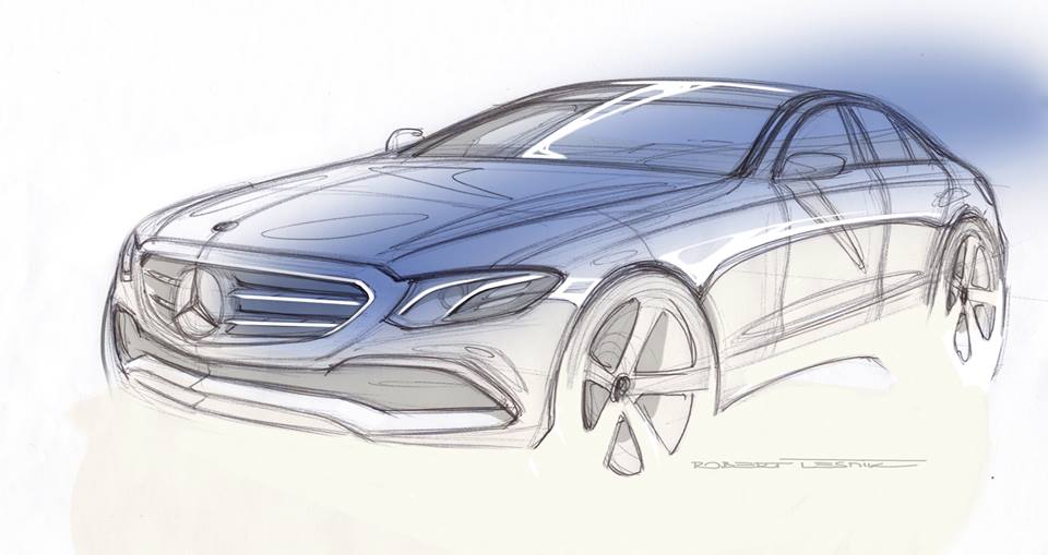 Mercedes-Benz shows E-Class sketch and video at midnight. Happy New ...