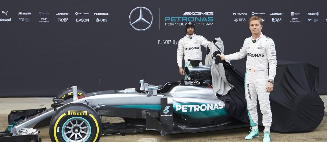Unleash the beast! Mercedes F1 W07 makes public debut in Barcelona ...