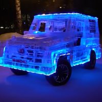 Ice, Ice, Baby! Mercedes-Benz G-Class Made of Ice Drives Like a Real Car